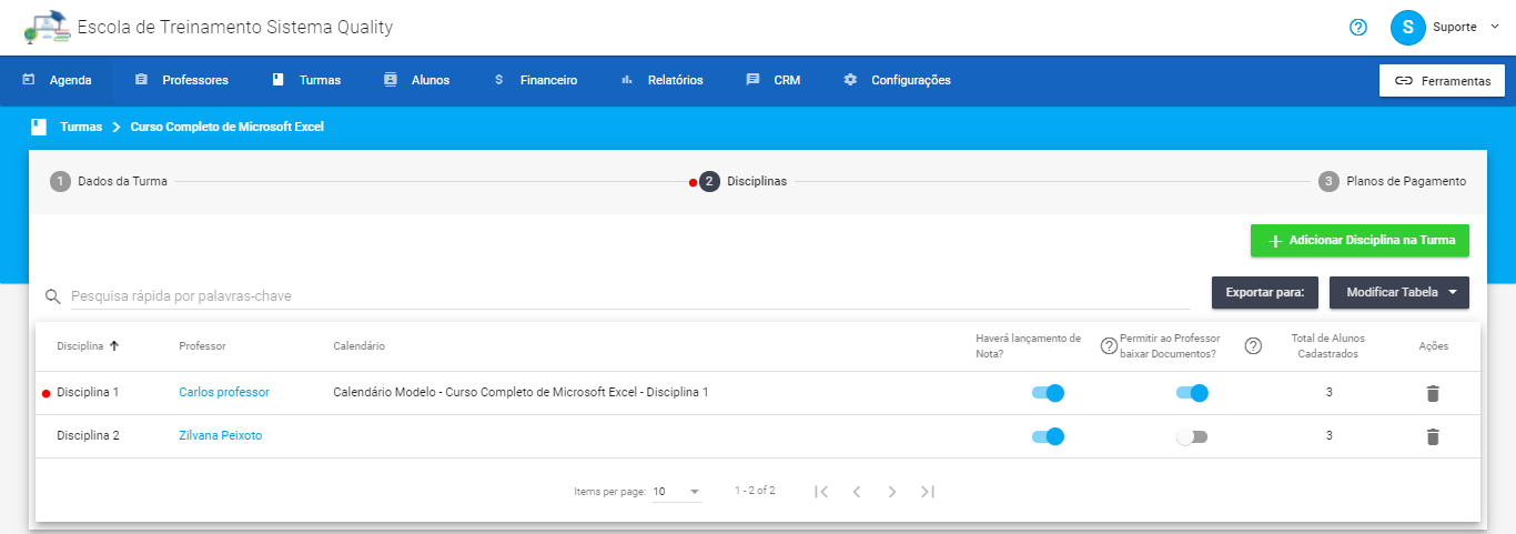 Como alterar o professor responsável pelo lançamento de notas em uma ...